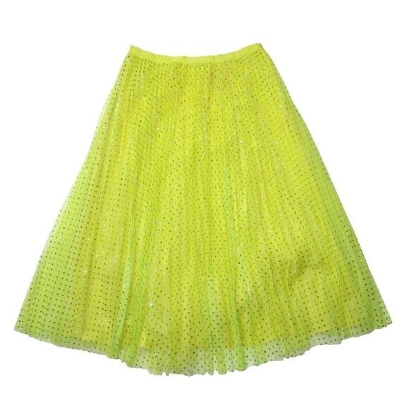 J. Crew | Skirts | Nwt Jcrew Tulle Aline Midi In Lemon Blue Metallic ...
